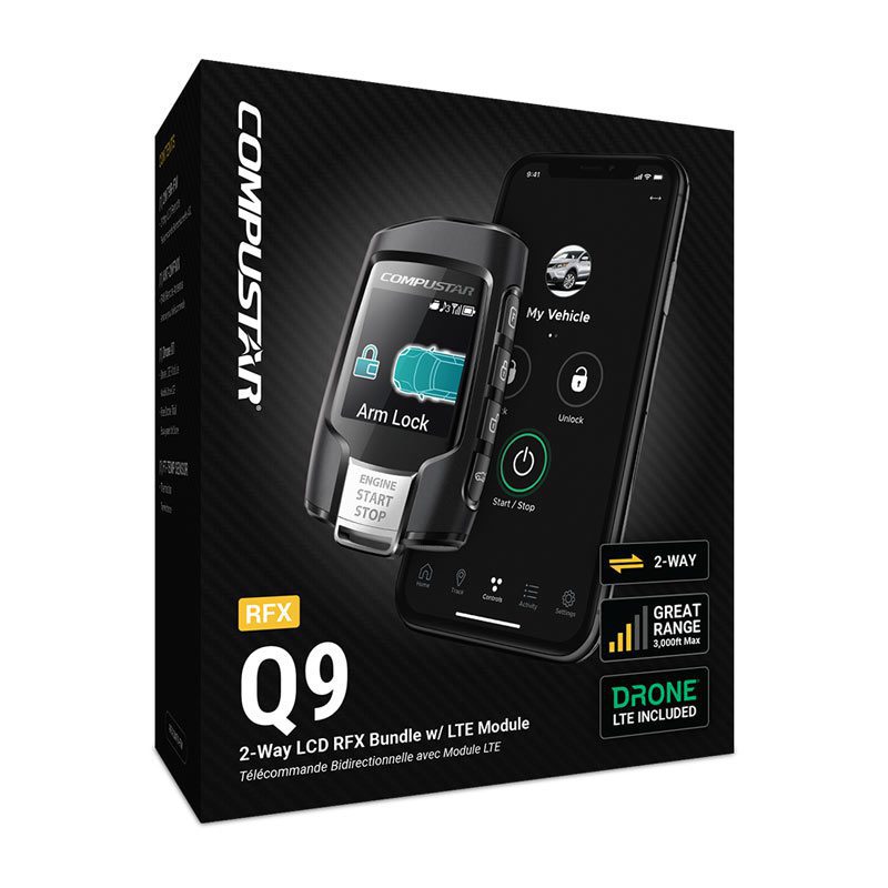 Q9 2-Way LCD Remote Start & Security System with LTE | Compustar